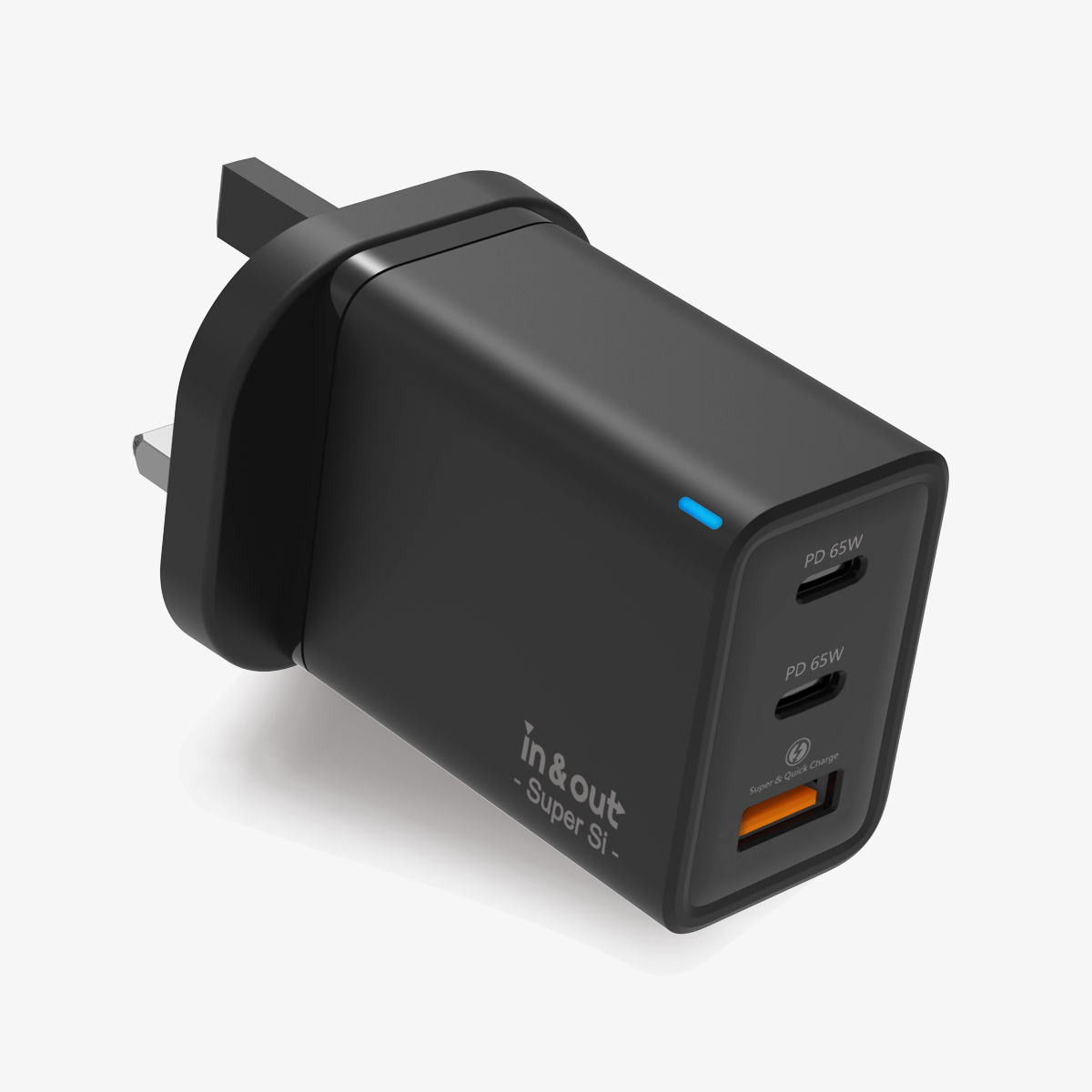 in&out Super Silicon 65W 3-Port Fast Charger | inno3C | Empowered By ...