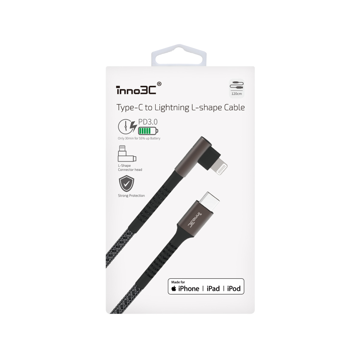 inno3C Type-C to Lightning L-shape Cable | inno3C | Empowered By Innovation