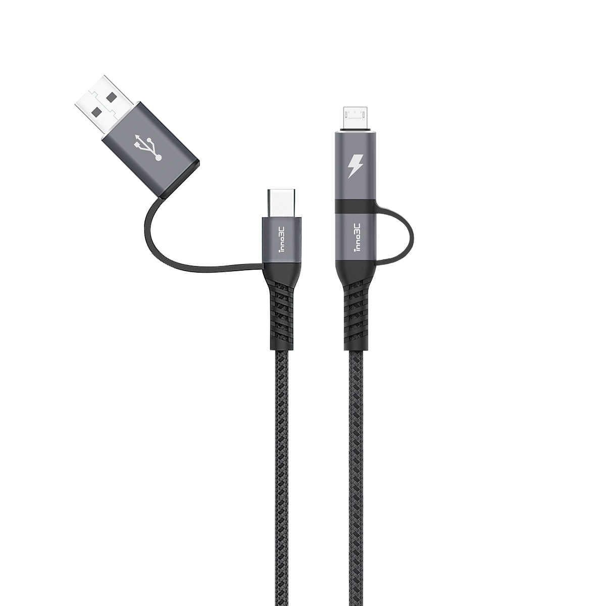 inno3C i-M4 4 in 1 USB-A/Type-C to Micro/Type-C Cable | inno3C ...
